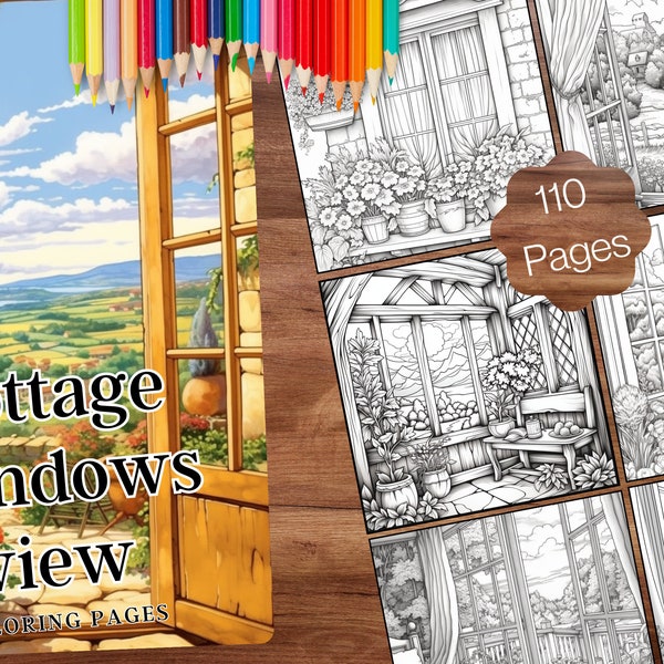 Cottage Garden Coloring Book - Etsy