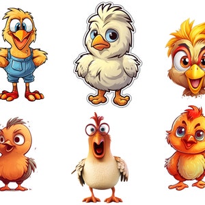240 Chicken PNG Bundle, Chicken Clipart, Farm Animals, Cute Chickens ...