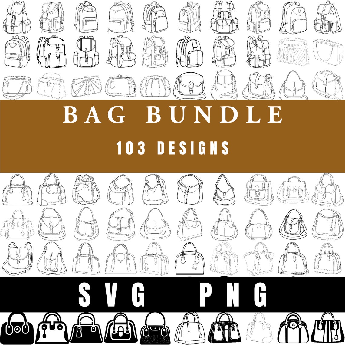103 Bag Svg Bundle | Paper Bag SVG Cut Files | Paper Bag Silhouette ...