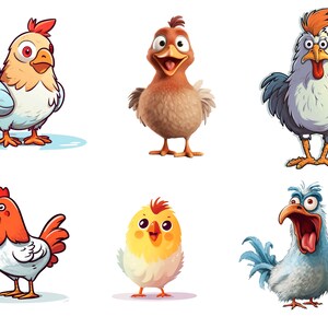 240 Chicken PNG Bundle, Chicken Clipart, Farm Animals, Cute Chickens ...