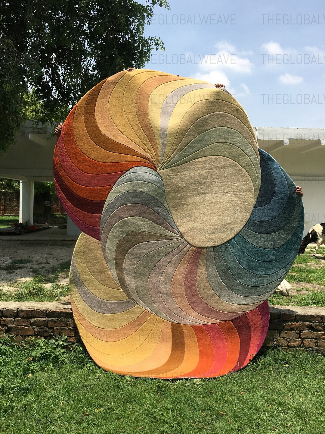 Hand Tufted Rug, Triple Slinkie Shape Rug, Handmade Tufted Rug, 100% ...