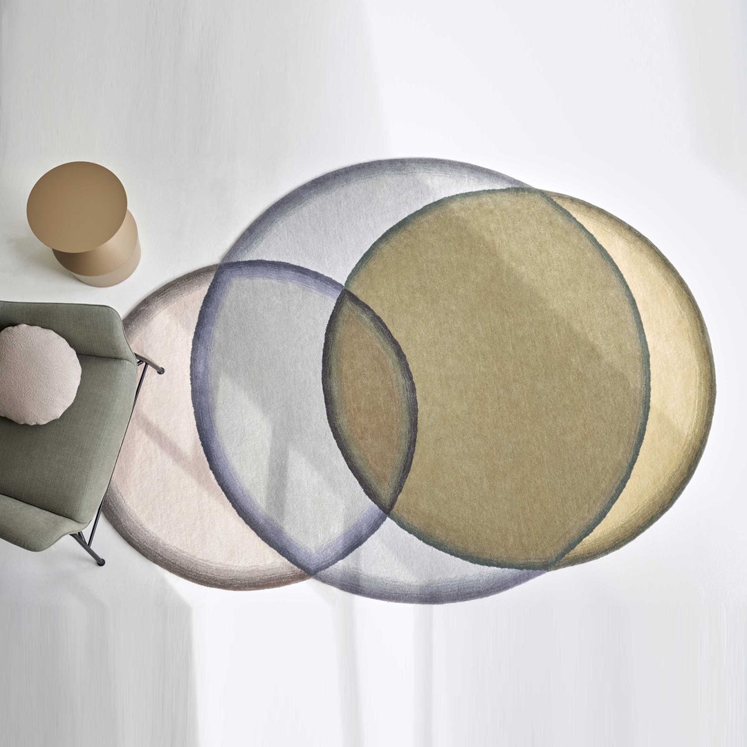 Hand Tufted Rug, Triple Slinkie Shape Rug, Handmade Tufted Rug, 100% ...