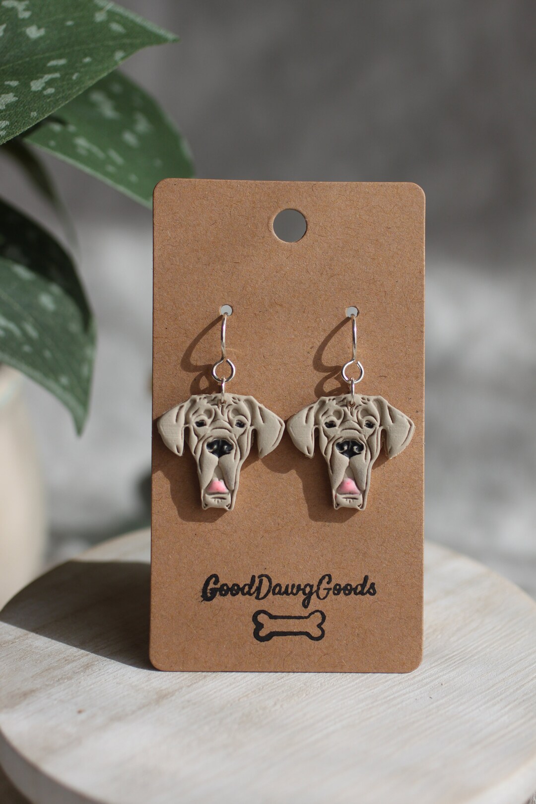 Great Dane "tink" Polymer Clay Dog Lover Lightweight Dangle Earring ...