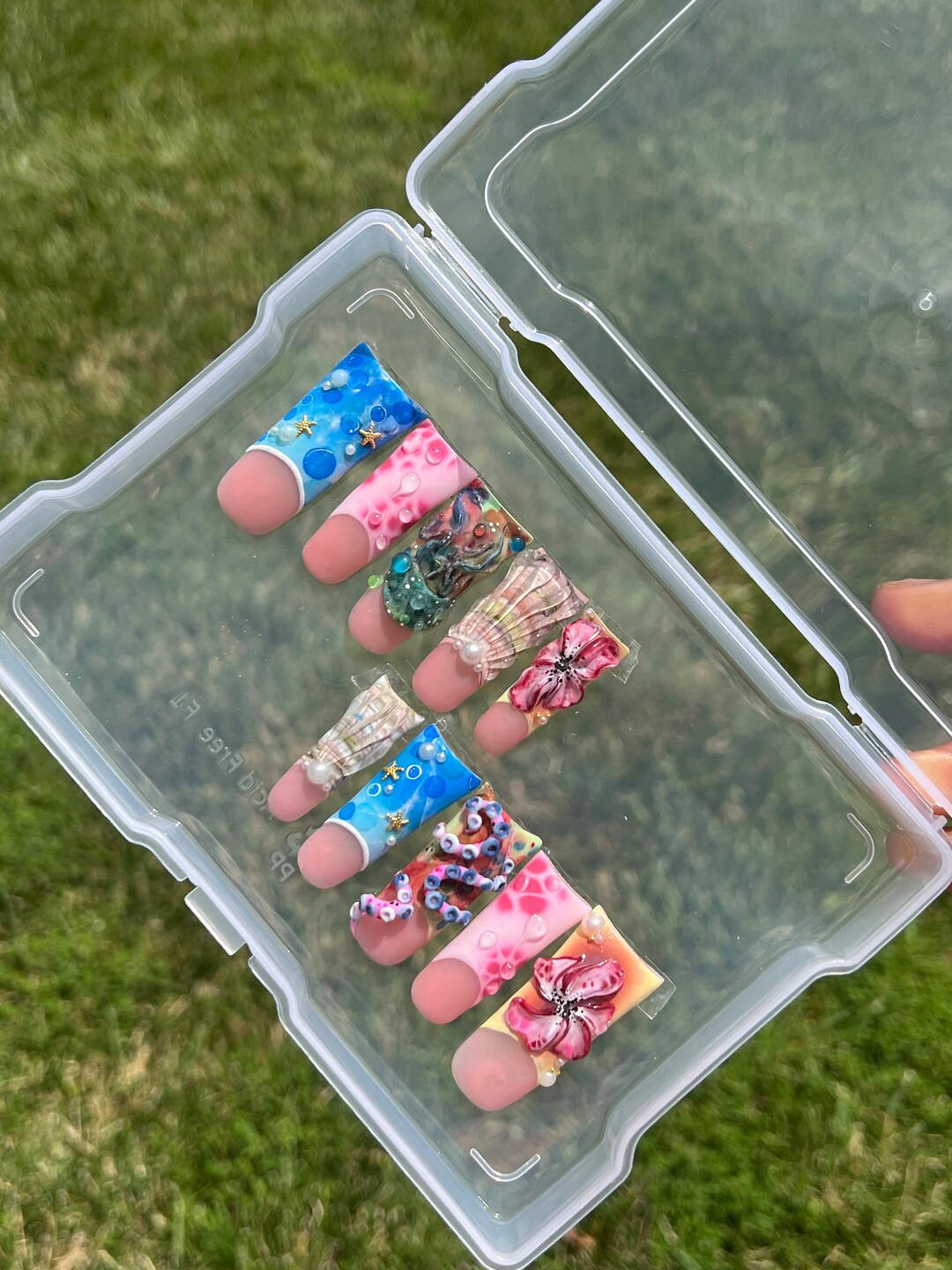 Acrylic Duck Nails : Ocean Theme - Etsy