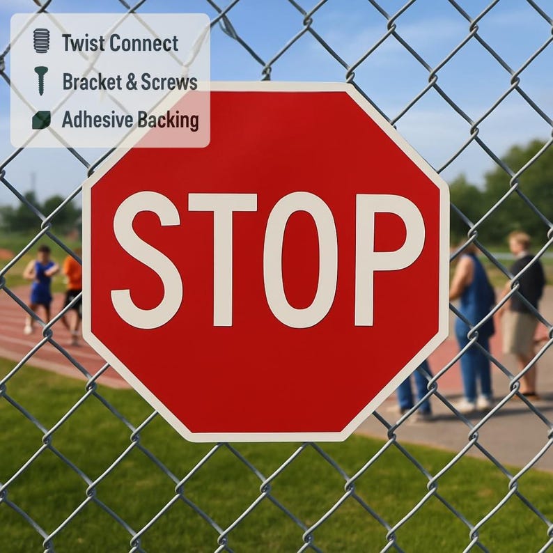 Stop Sign – 11"x11", Easy Install, All-surface Mount, All-weather, Non ...