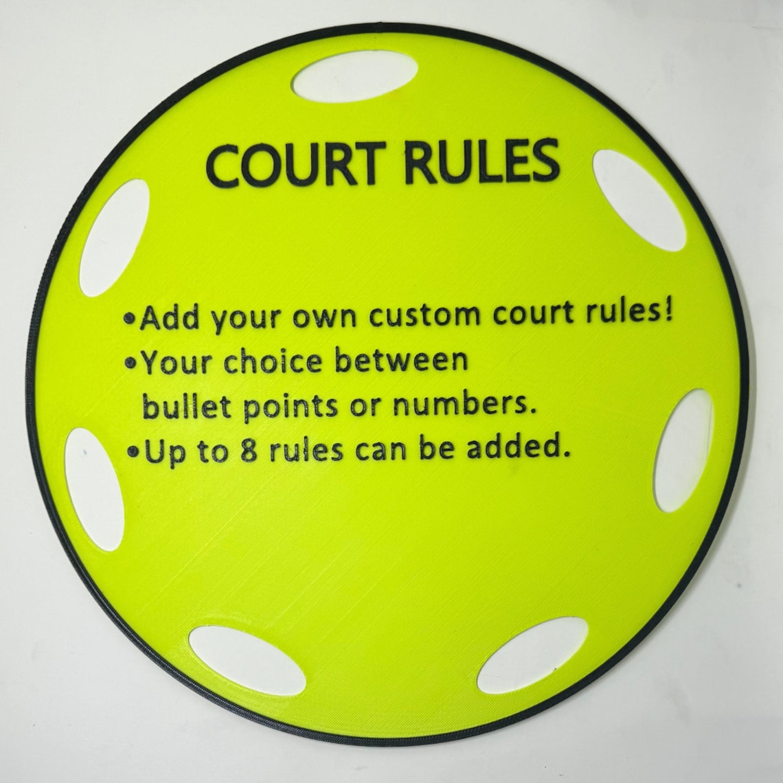 Custom Pickleball Court Rules Sign, 3D Printed, Twist Connect (11'') - Etsy