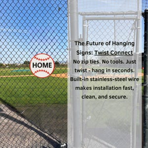 Baseball Home Sign – 6"x6" or 11"x11", Easy Install, All-surface Mount ...