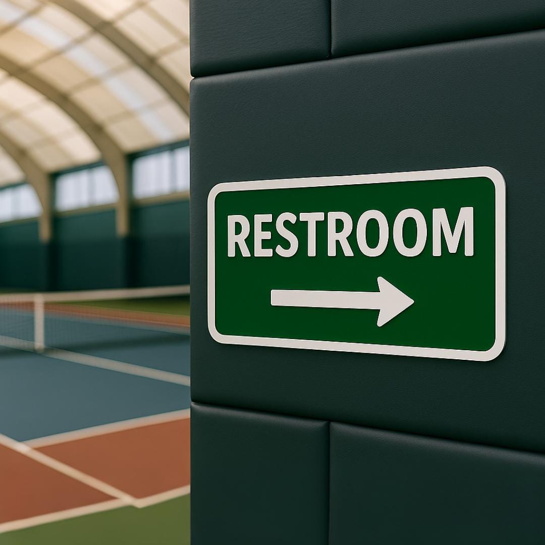 Restroom Right Arrow or Left Arrow –11"x5", Easy Install, All-surface ...