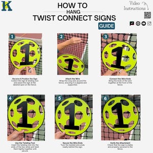 Custom Pickleball Court Number Marker – 6"x6", 11"x11", Easy Install ...