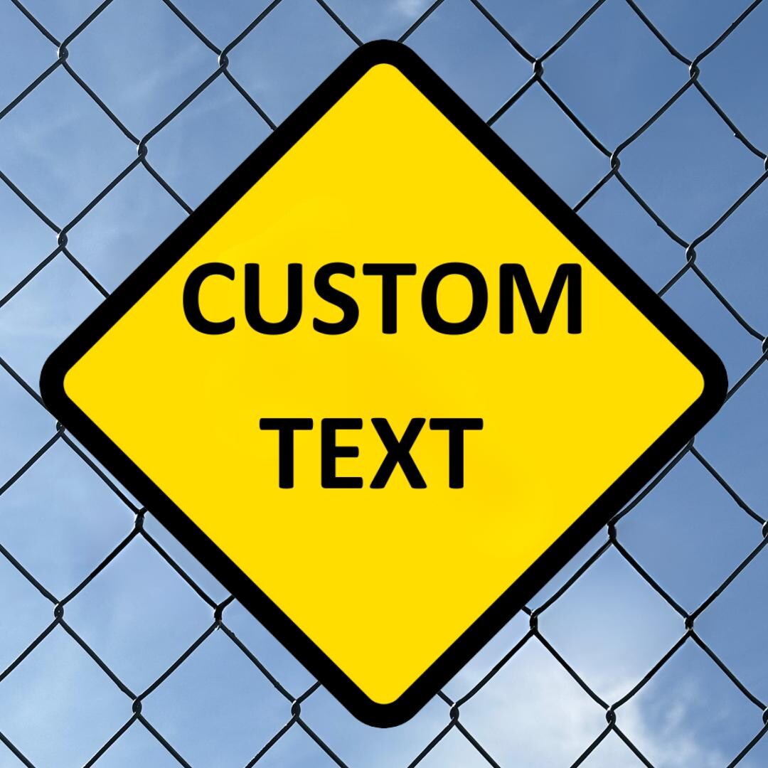 Diamond-shaped Custom Sign, Twist Connect Sign, Personalized Sign ...