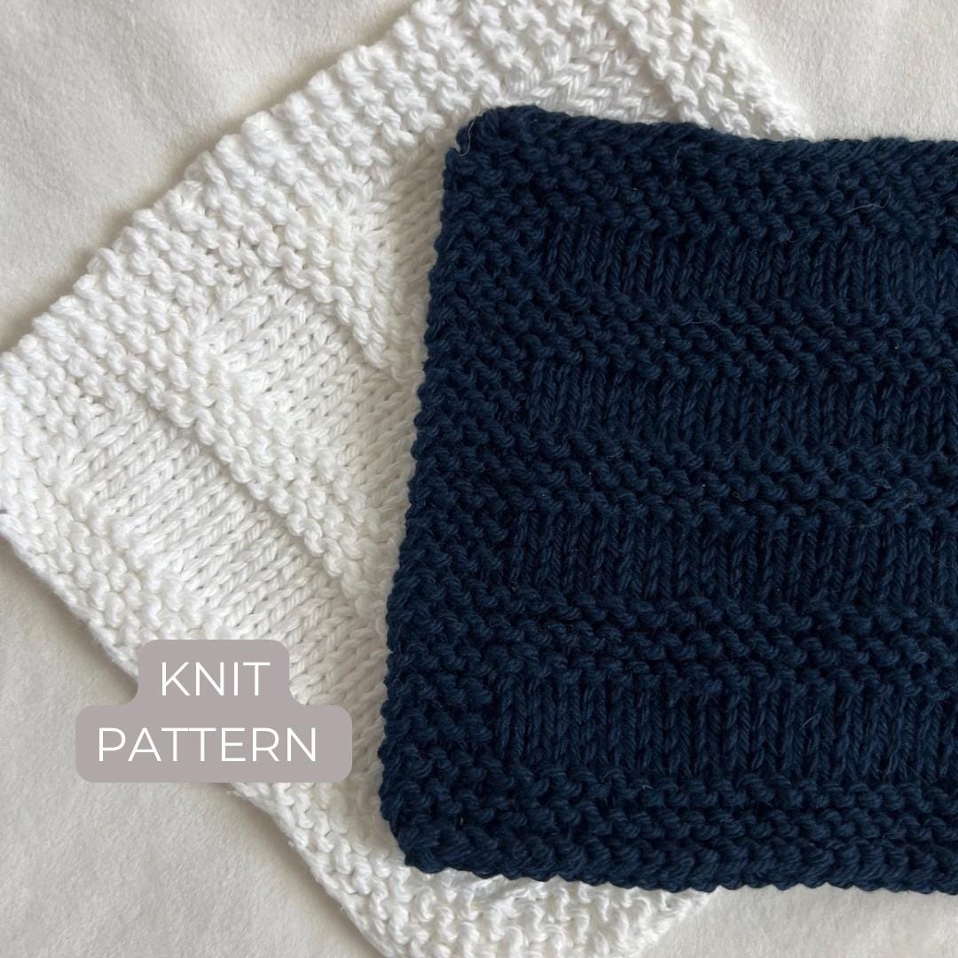 Ruthie Knit Wash Cloth Pattern: Easy Stitch Cotton Dishcloth (digital ...
