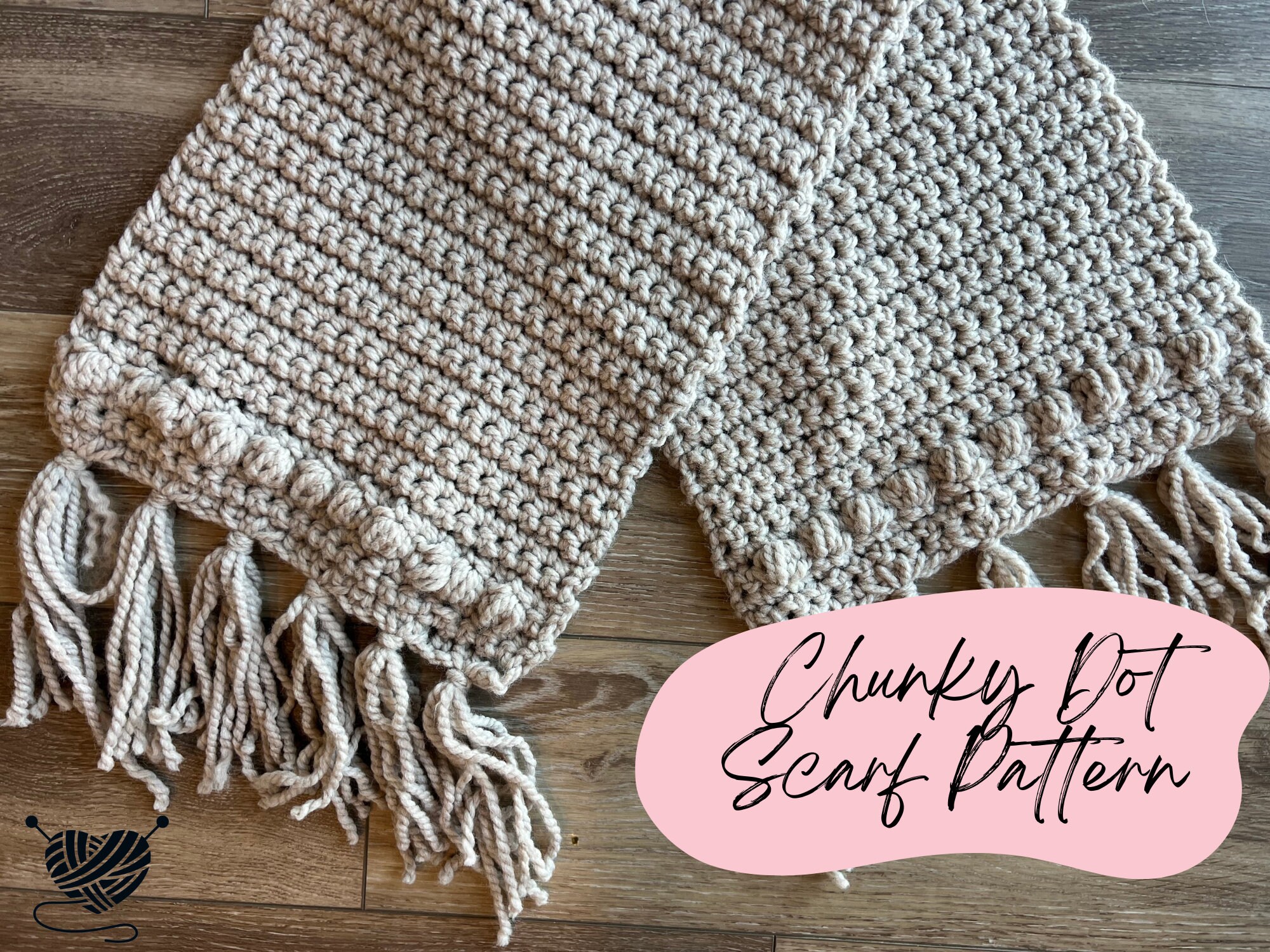 CROCHET PATTERN Chunky Scarf the Chunky Dot Scarf - Etsy