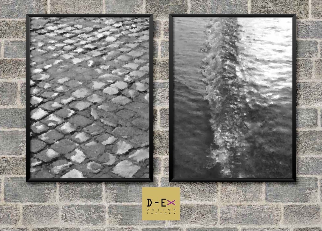 Stones & Water, Digital Painting, Printable Digital Art, Nature ...