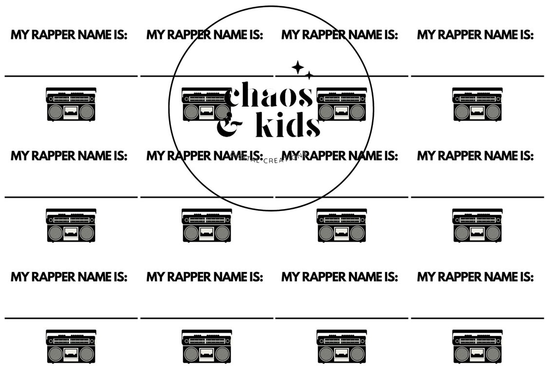 What's Your Rapper Name Digital Sign Party Decor Birthday - Etsy