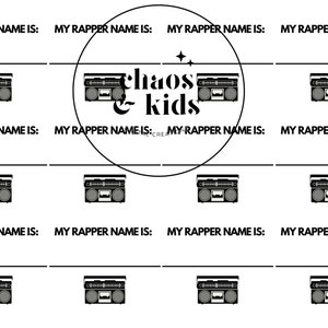 What's Your Rapper Name Digital Sign Party Decor Birthday Biggie Smalls ...