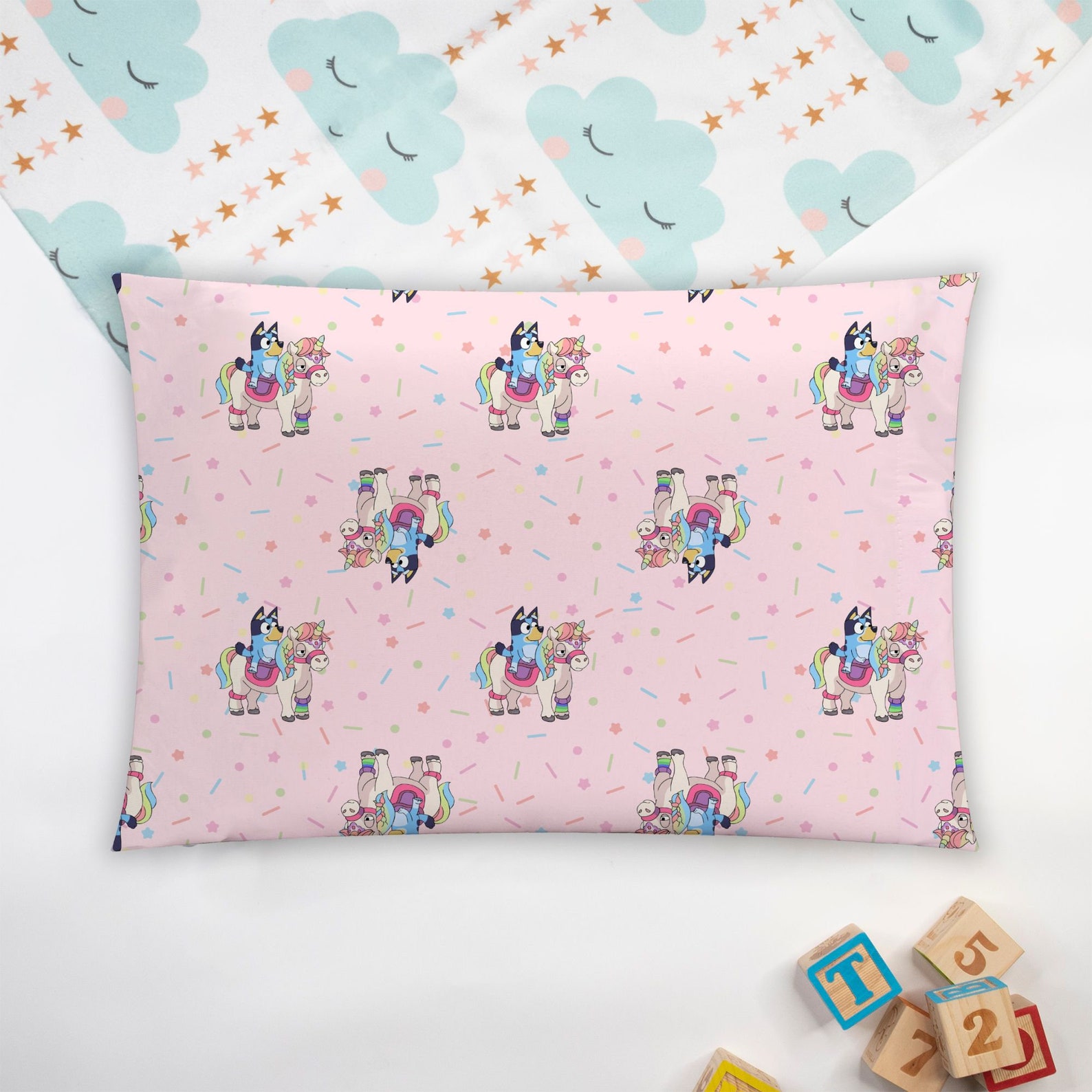Bluey & Buttermilk the Unicorn Toddler Pillowcase - Etsy