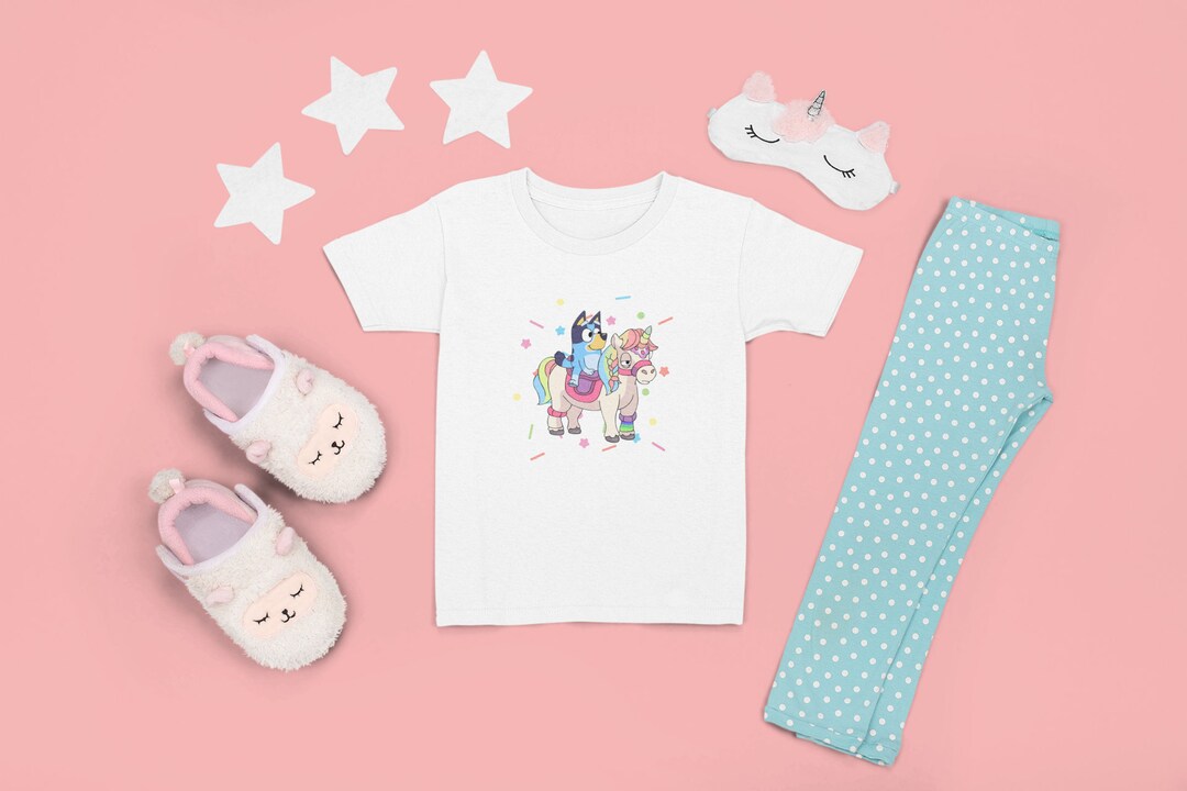 Bluey & Buttermilk the Unicorn Kids Tee - Etsy