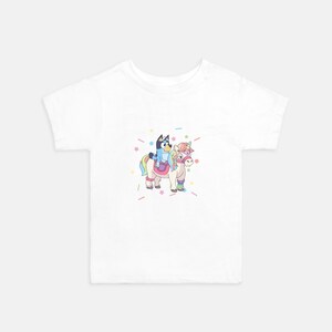 Bluey & Buttermilk the Unicorn Kids Tee - Etsy