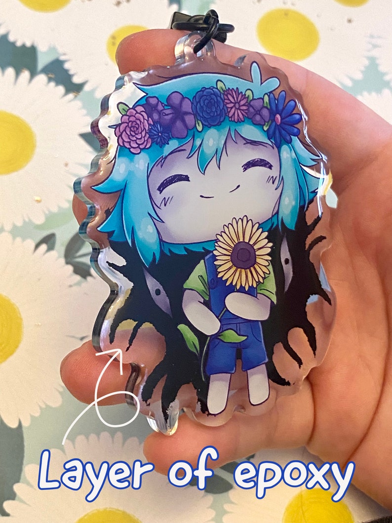 Omori Keychains - HS Basil and Omori - Double-sided Acrylic Charms ...