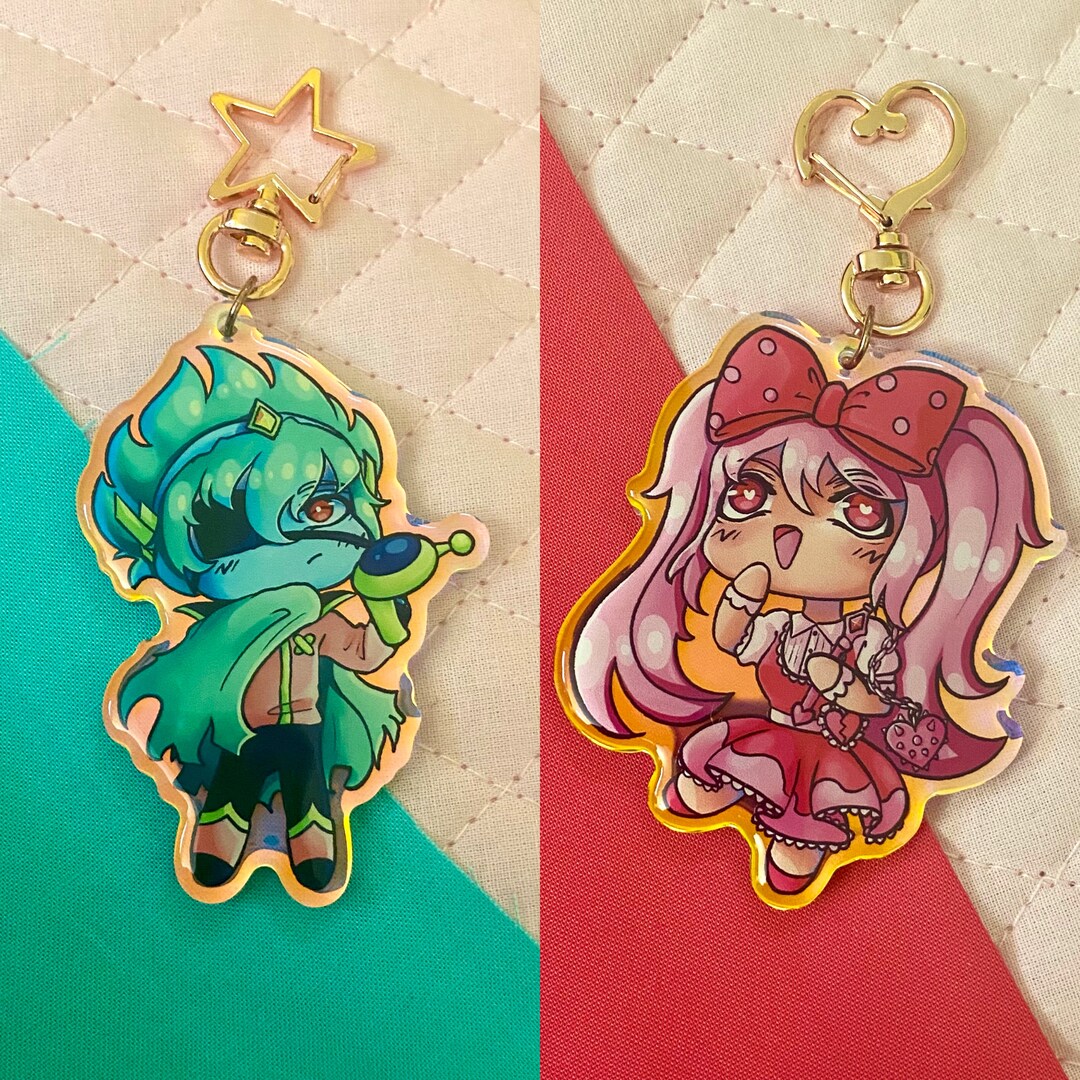 Omori Keychains - Space Boyfriend and Sweetheart - Acrylic Charms ...