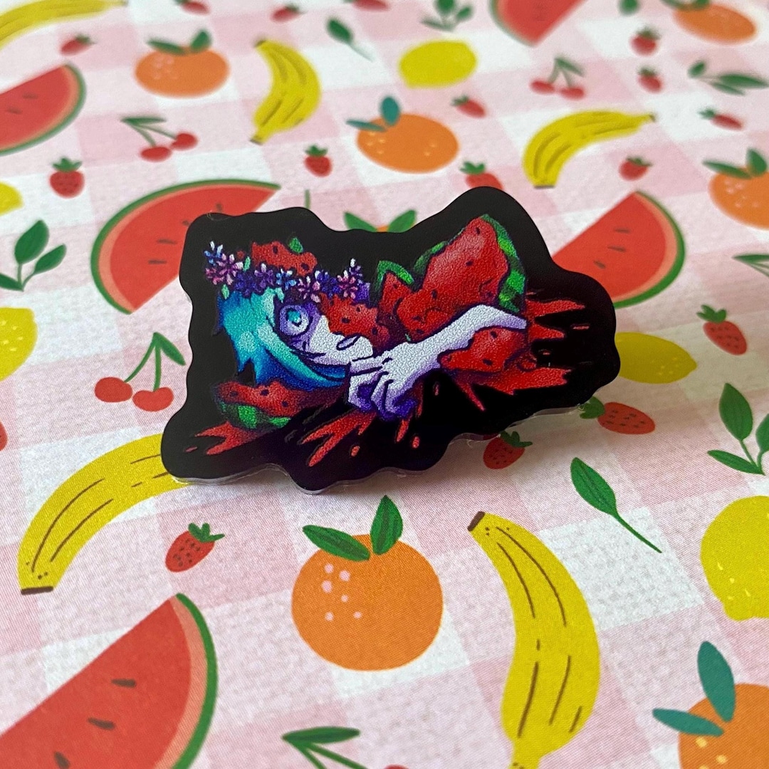 Omori Acrylic Pins - Watermelon Basil - Black Acrylic - Blackspace ...