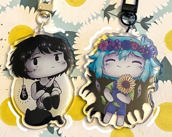 Omori Keychains - HS Basil and Stranger - Double-sided Acrylic Charms ...