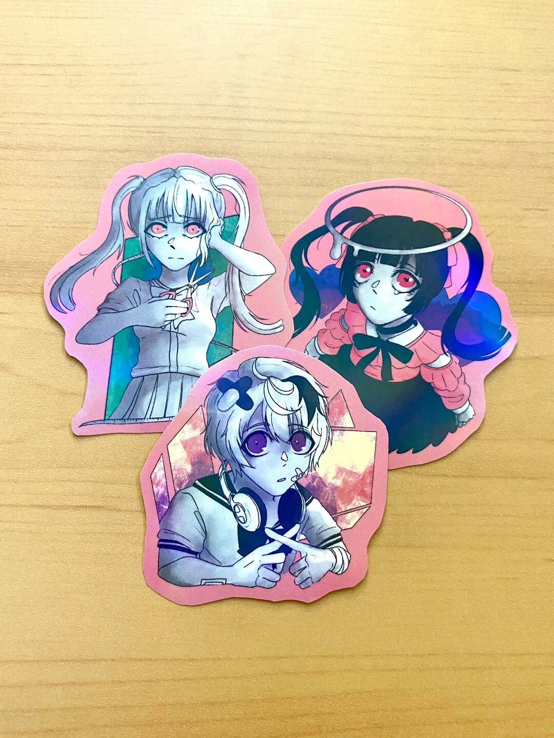 Kairiki Bear Stickers – Iridescent Vinyl Anime Girl Decals - Etsy