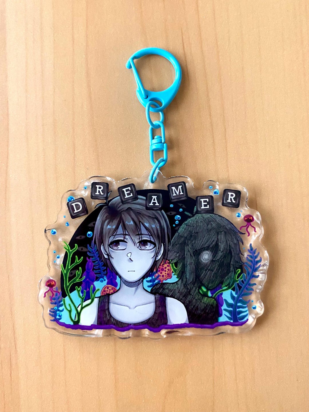 Omori Dreamer Keychain - Wavy Acrylic Charm - Omori and Stranger ...