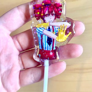Mesmerizer Lollipop Keychains - Iridescent Star Epoxy - Acrylic Charms ...