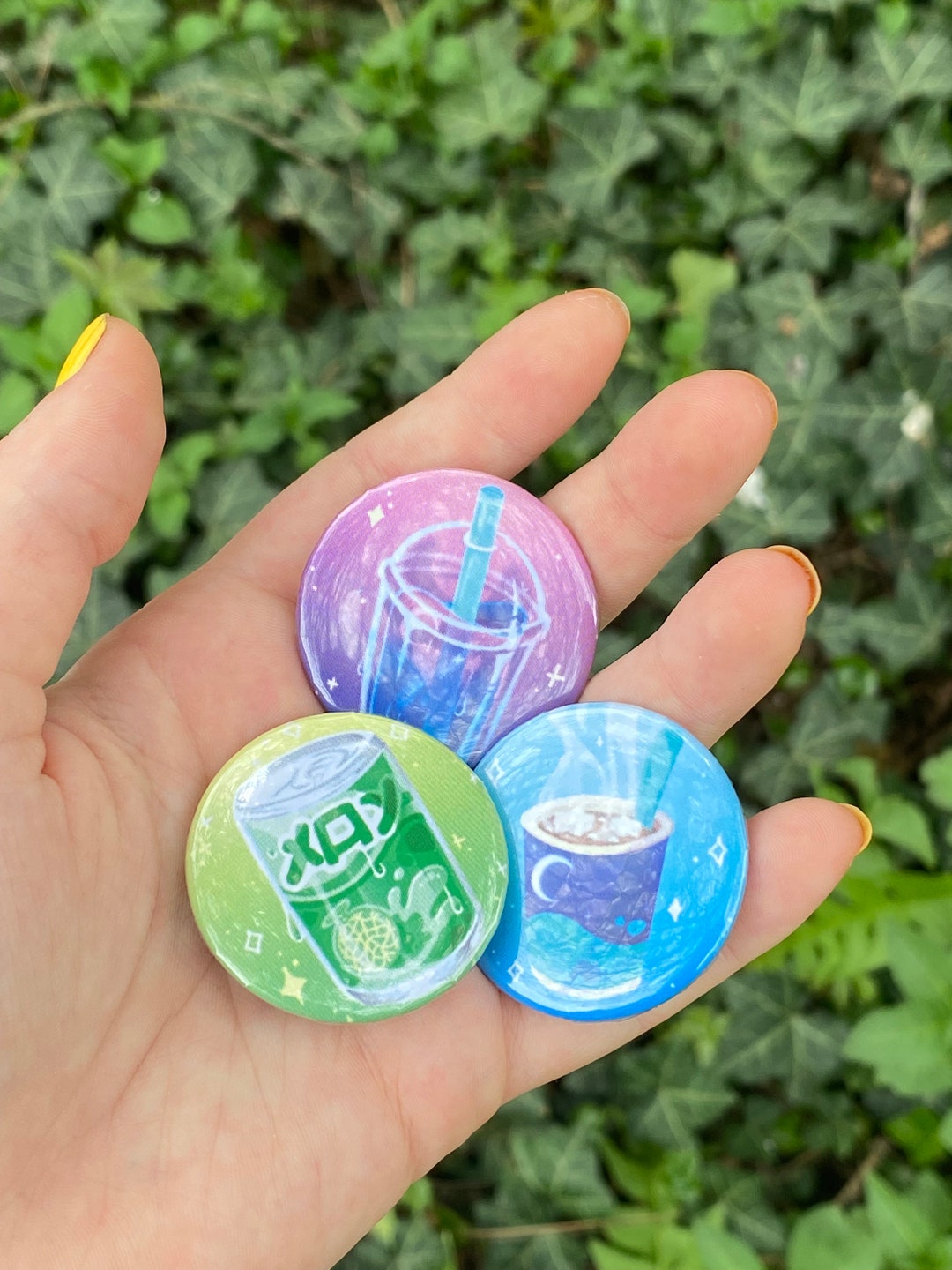 Space Cafe Drinks - Button Pins - Cafe Aesthetic - for Backpacks/bags ...