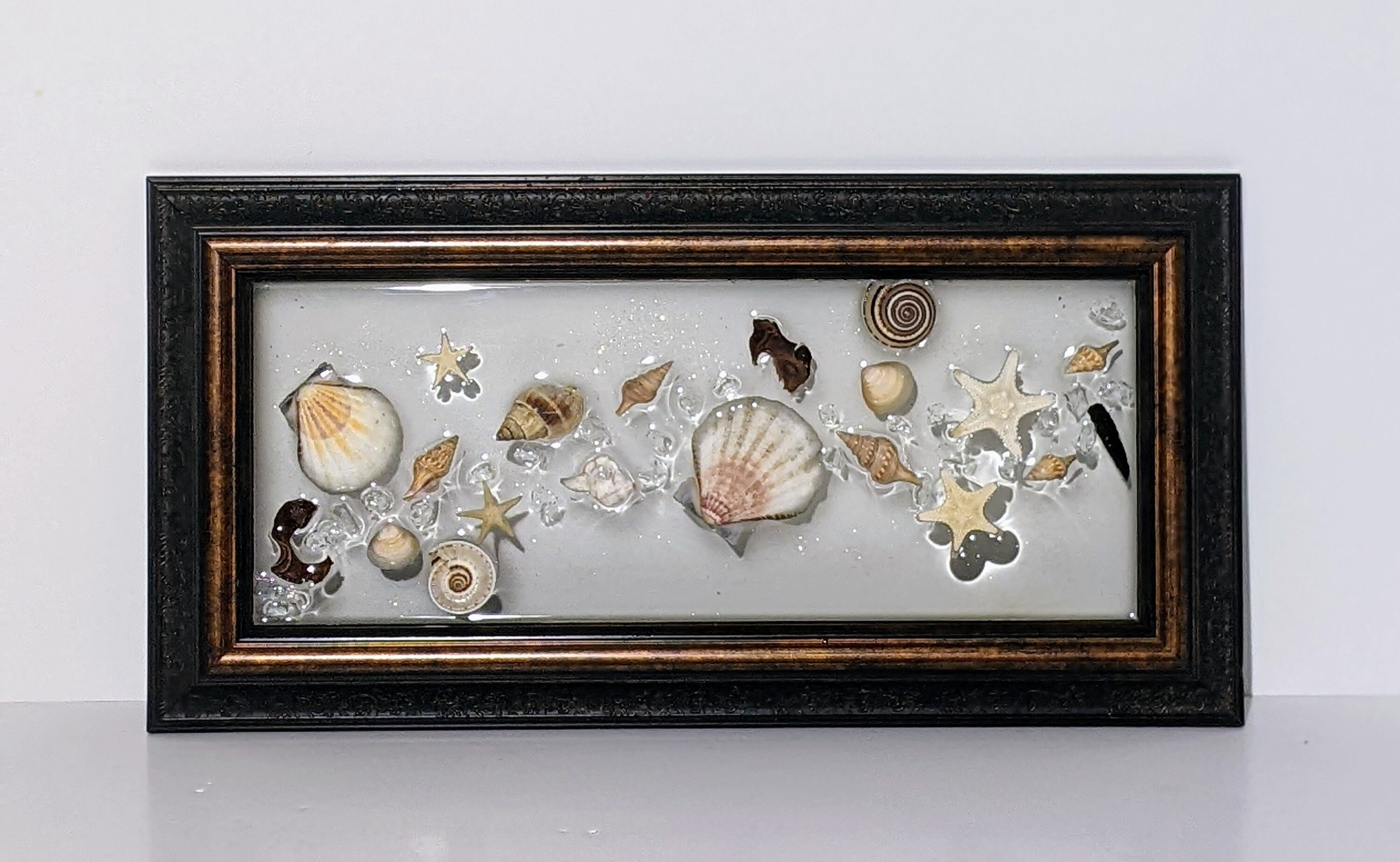 Starfish Rare Seashell Epoxy Resin Picture Frame Art Home & Wall Decor ...