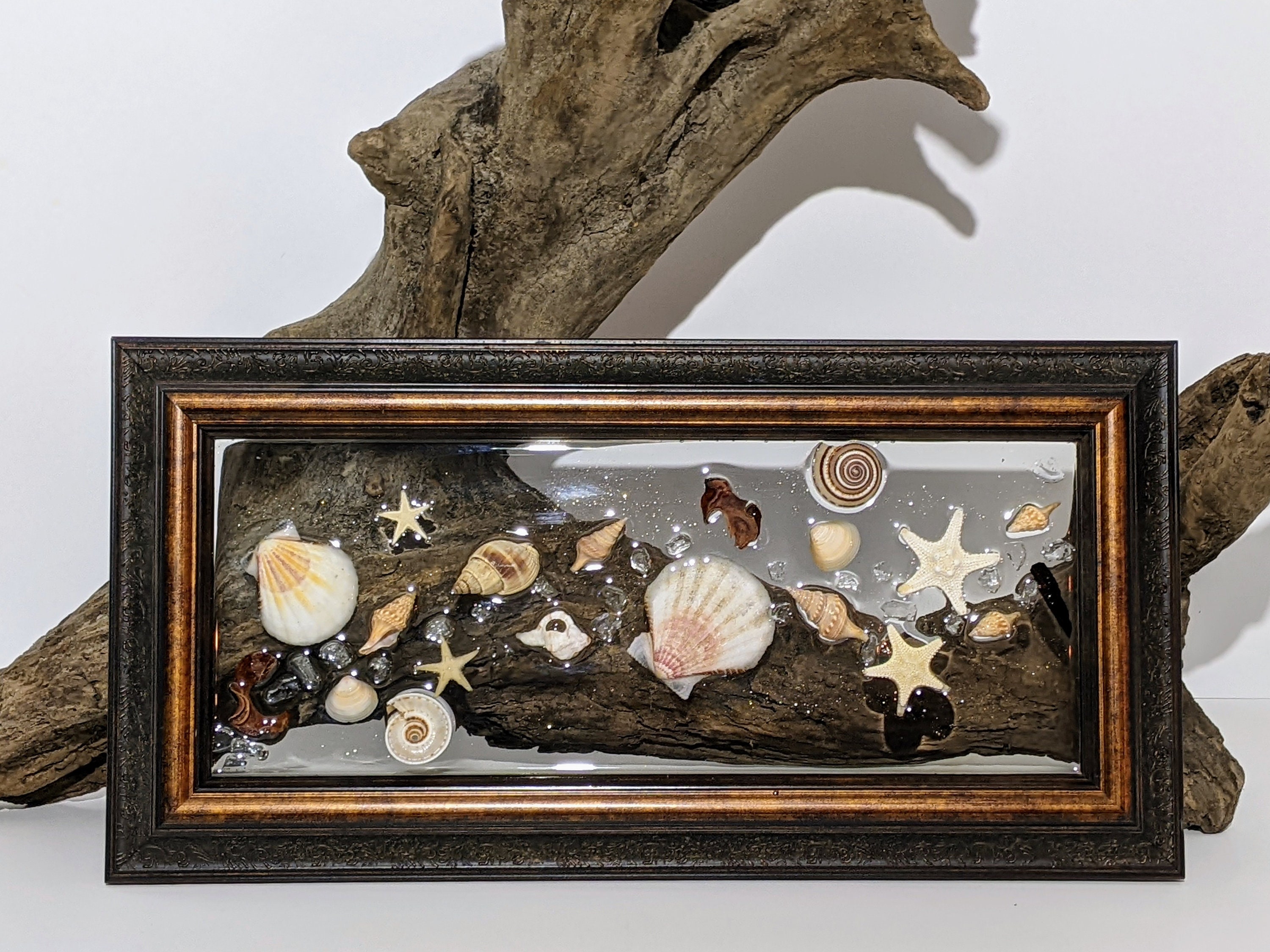 Starfish Rare Seashell Epoxy Resin Picture Frame Art Home & Wall Decor ...