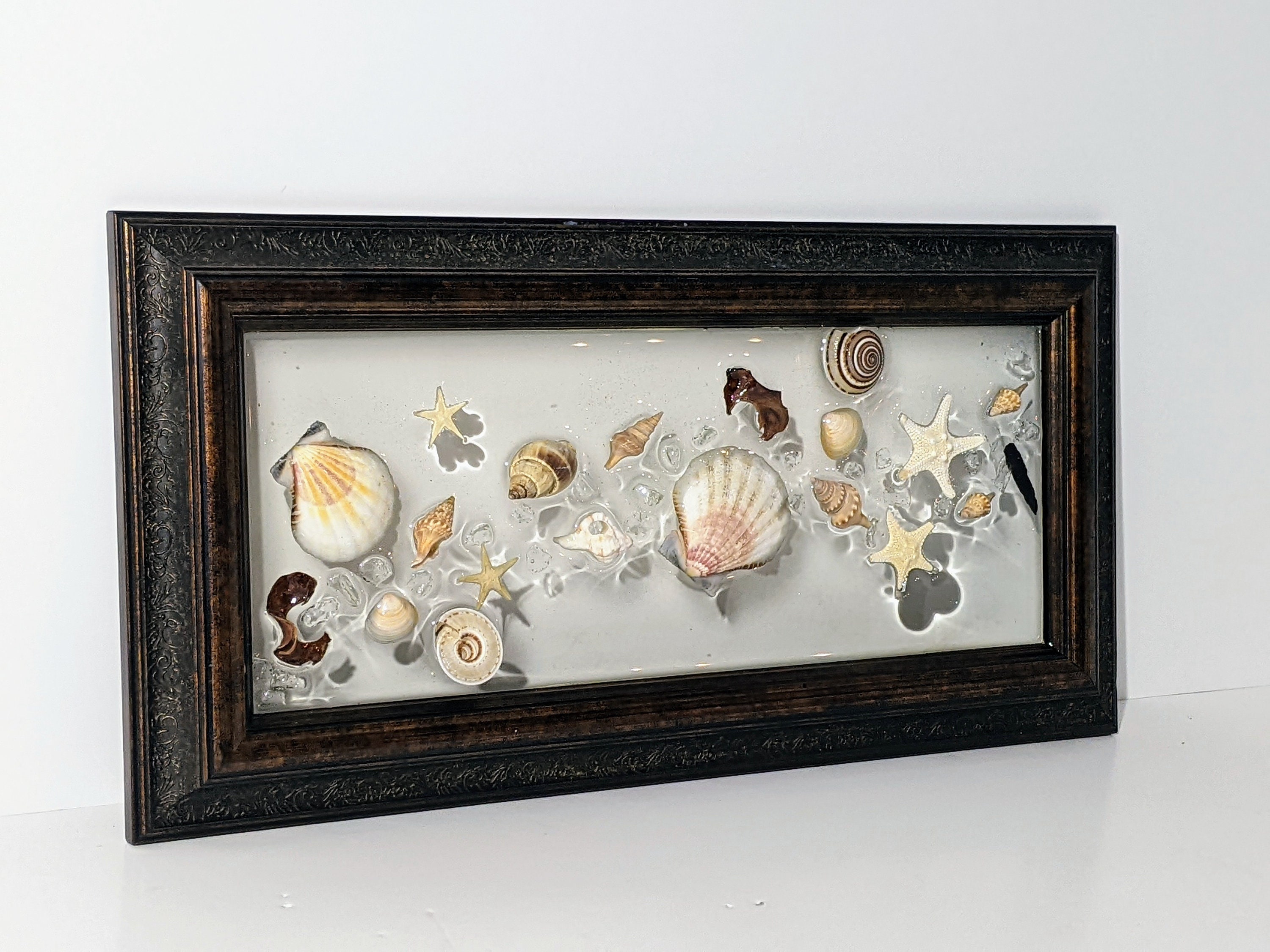 Starfish Rare Seashell Epoxy Resin Picture Frame Art Home & Wall Decor ...
