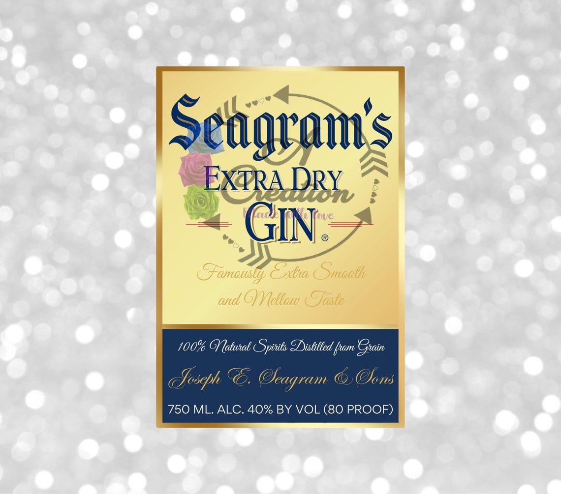 Seagram's Gin Tumbler Wrap - Etsy