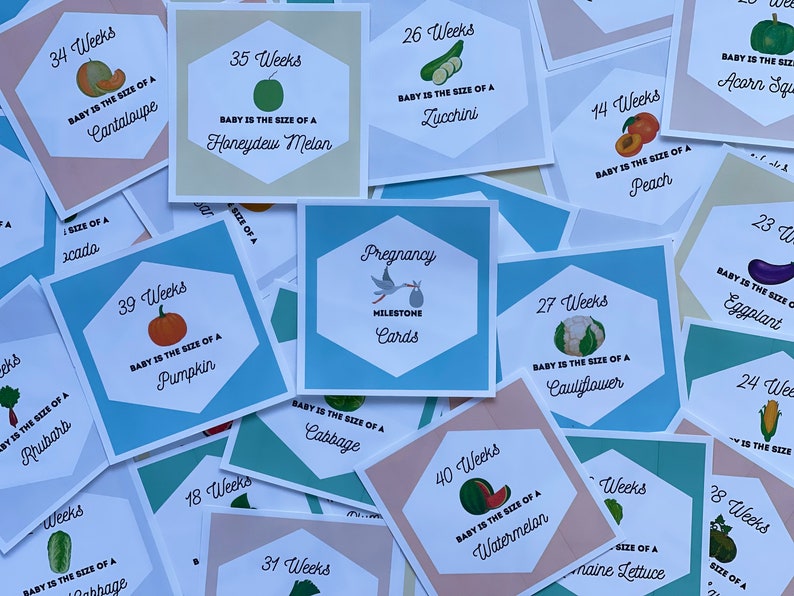 Pregnancy Milestones Cards Instant Printable - Etsy