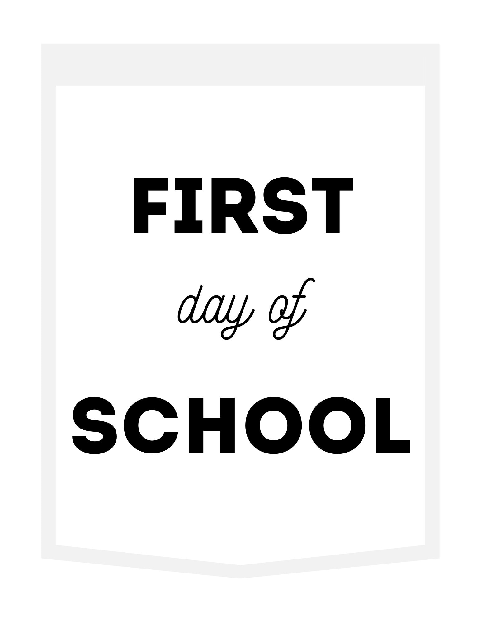 First Day of School Banners Instant Printable - Etsy