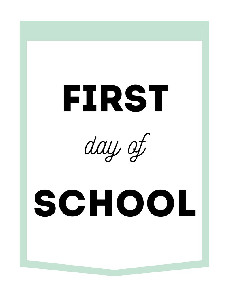 First Day of School Banners Instant Printable - Etsy