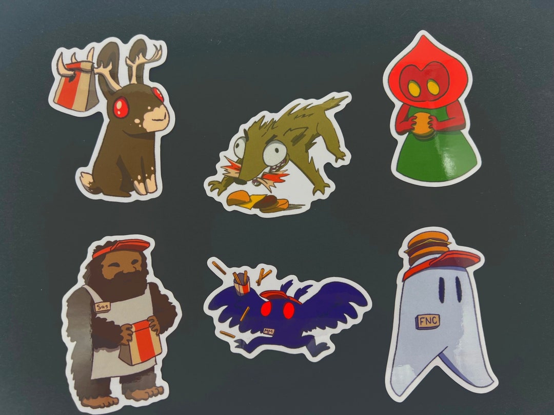 Fast Food Cryptid Stickers - Etsy
