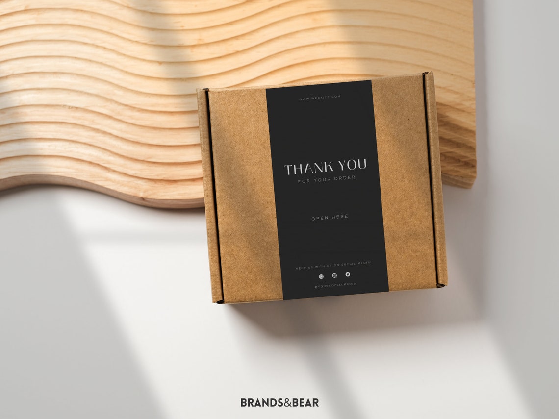 Editable Box Label Template Printable Custom Packaging - Etsy