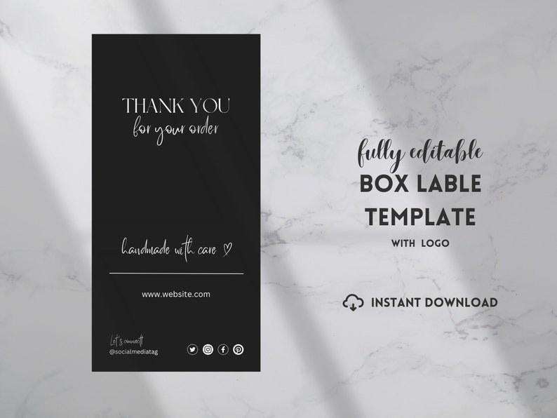 Editable Box Label Template Custom Packaging Label Business Packaging ...