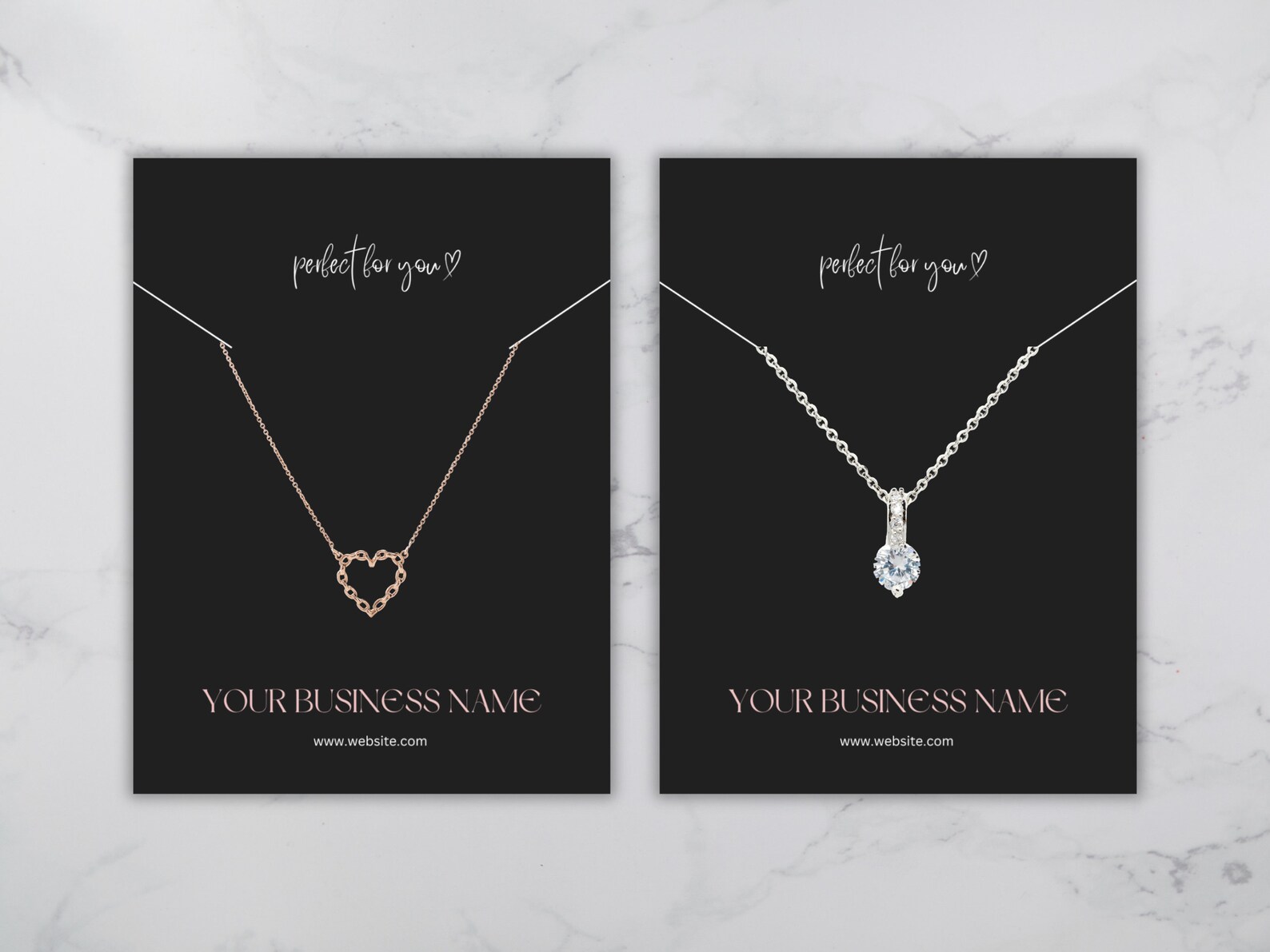 Editable Jewelry Display Card Template Custom Jewellery Card Printable ...