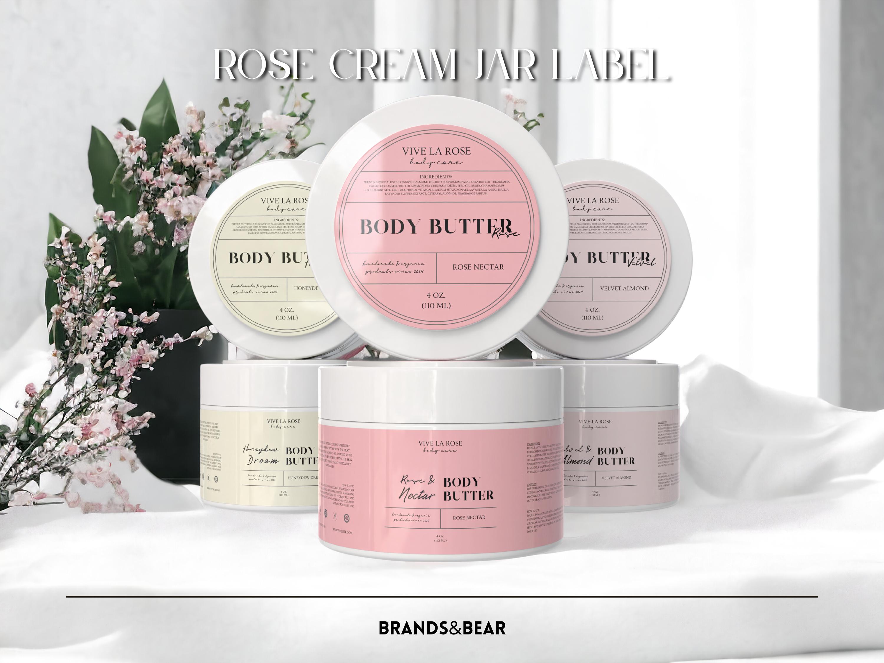 Customizable Cream Jar Labels Printable Personalized Cream Jar Labels ...