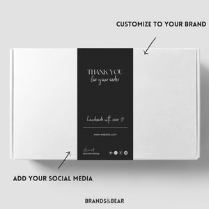 Editable Box Label Template Custom Packaging Label Business Packaging ...