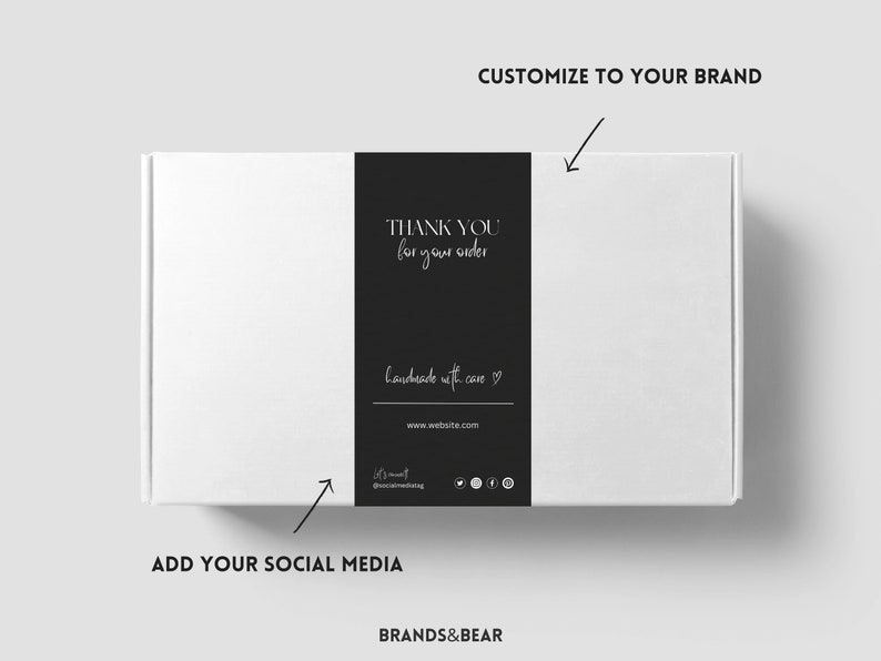 Editable Box Label Template Custom Packaging Label Business Packaging ...