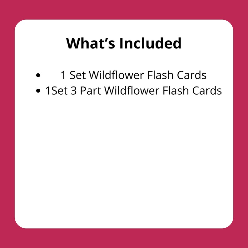 25 Wildflower Flash Cards, Preschool Resources, Homeschool Printables ...