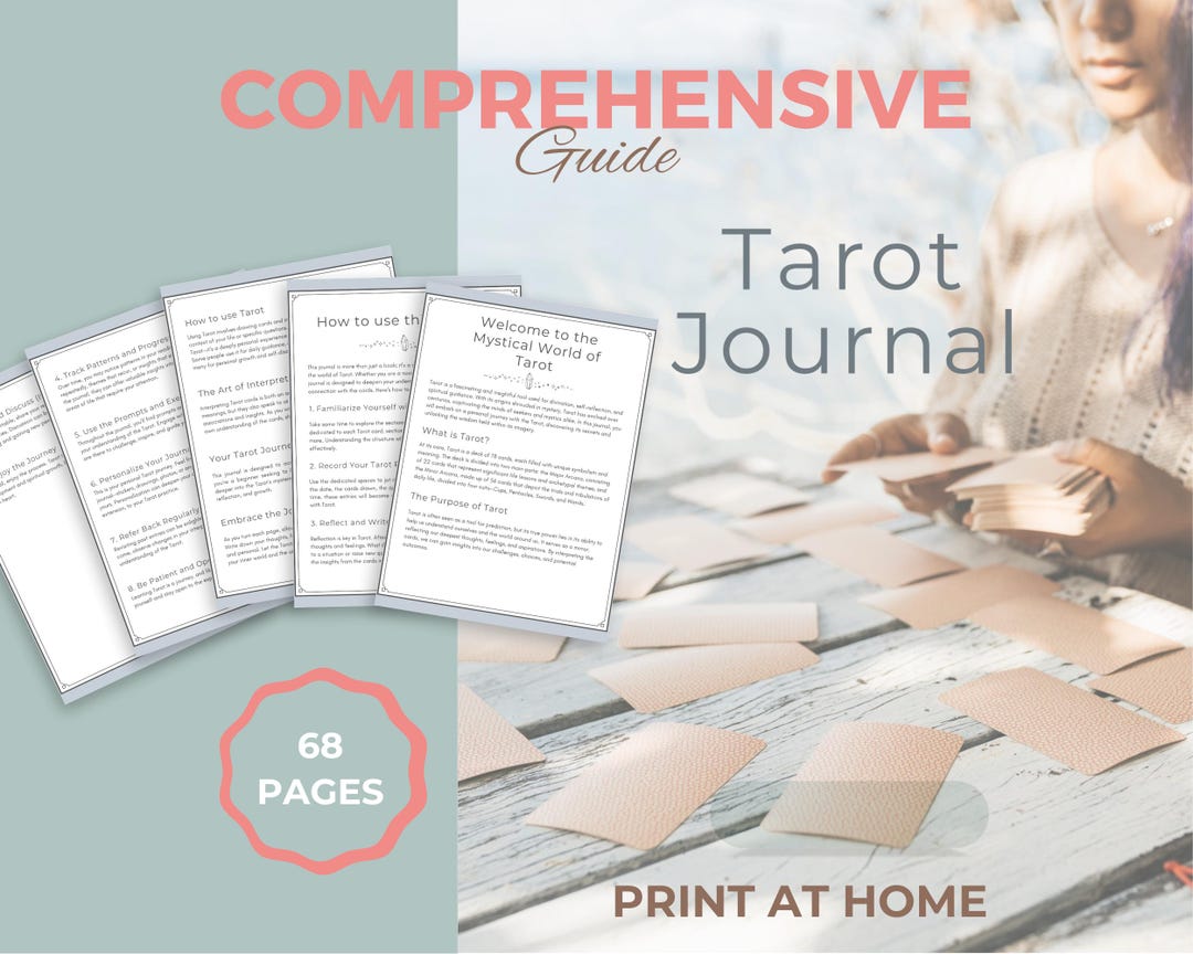 Guided Tarot Journal Printable Tarot Card Guide for Beginners and ...