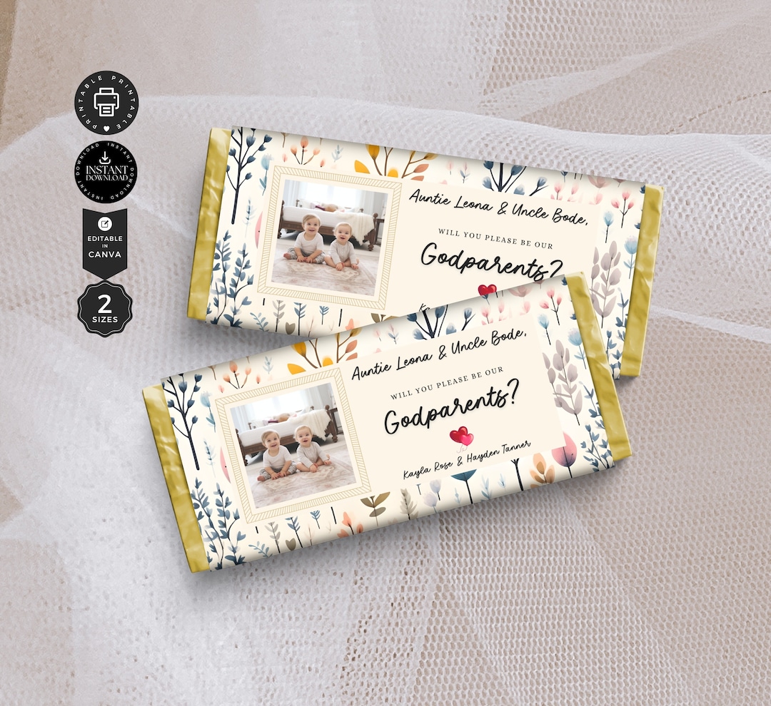 Classic Minimalist Modern Will You Be Our Godparents Proposal ...