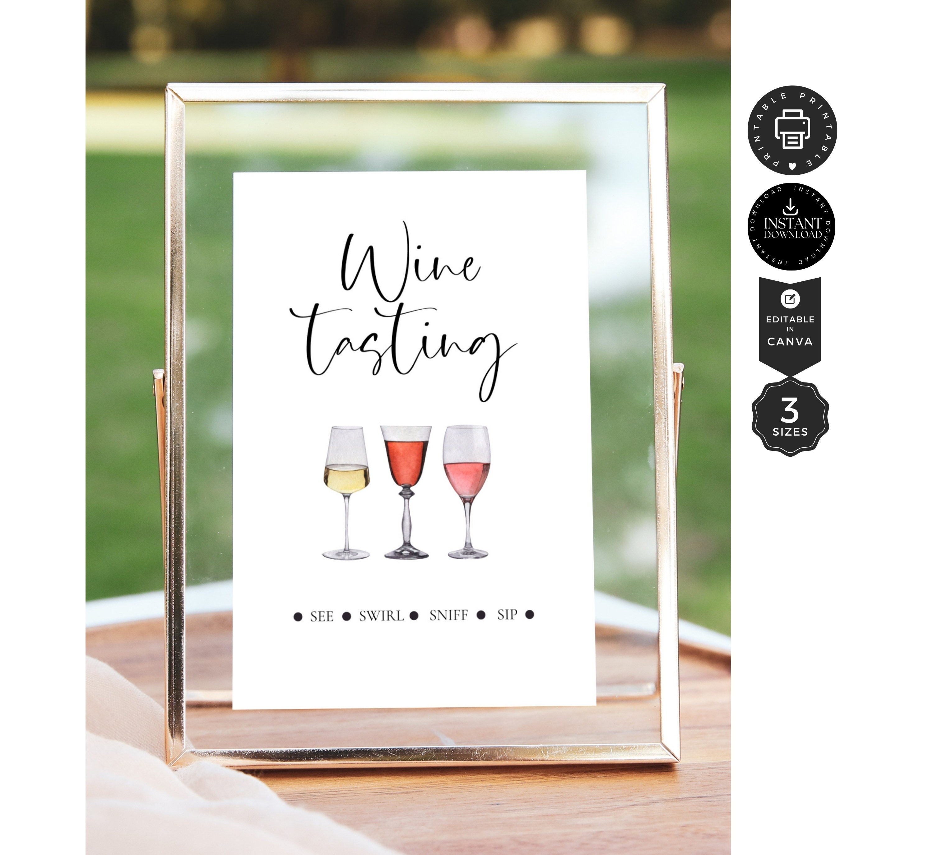 Wine Tasting Sign Printable Template, Blind Wine Tasting, Welcome to ...