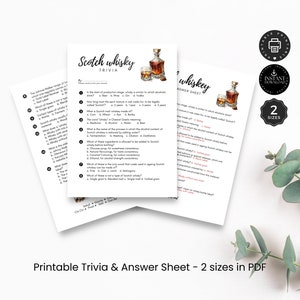 Whisky Scotch Trivia Quiz & Answer, Scotch Blind Tasting Night, Home ...