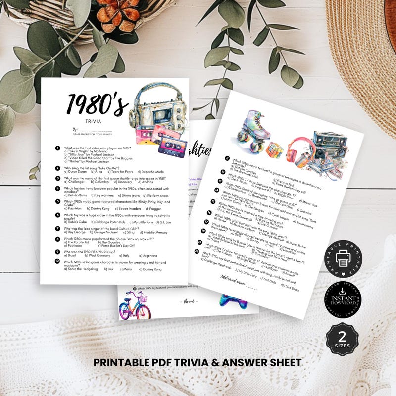 80s Trivia - Etsy